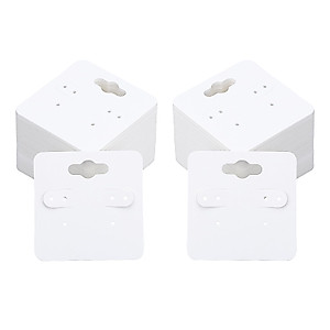 jijAcraft 100Pcs Earring Cards - 2" Kraft Earring Display Cards for Selling - Blank Paper Cards with 6 Holes for Earring Display Holder - Hanging Display Cards for Earring, Jewelry DIY Crafts(2"x 2"）