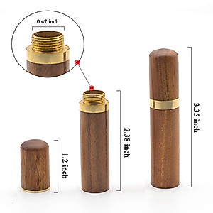 ForFine Needle Storage Portable Wooden Sewing Needle Case Pocket Box Handmade Craft Needle Holder for Store Embroidery Needle, Toothpick, Pill, Bead (5 Packs)