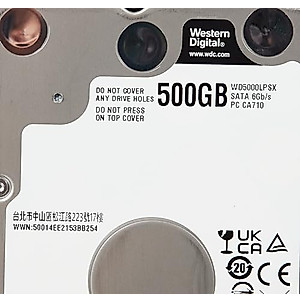 Western Digital Black WD5000LPSX 500 GB Hard Drive - 2.5" Internal - SATA (SATA/600)