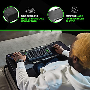 Couchmaster CYBOSS - Extra Wide Laptop Stand for Couch and Bed, Ergonomic Design with Cushions, Lap Desk Supports Notebooks up to 18 Inches – You are The Big Boss! The CYBOSS!