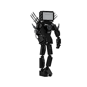 BUILDIFY Skibidi Large TV Man Toilet Building Toys Sets, Animal Plushie Doll TV Man Figure Buildable Bricks Toys Collectible Gifts for Kids Fans Aldults Birthday (165 Pieces)