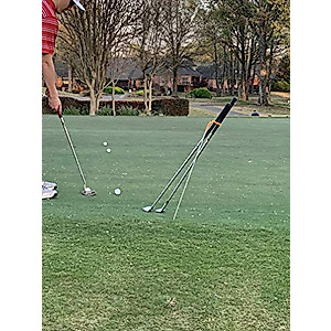 Mobile Pro Shop V-Shaped Golf Club Stand Keeps Your Clubs Clean, Dry & Visible, Made of Highly Durable Stainless Steel - Easy to Carry Golf Club Holder