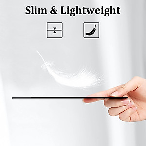 Fintie Pen Sticker Compatible with Apple Pencil Pro, Apple Pencil (USB-C / 1st / 2nd Generation), Elastic Stylus Pocket, Adhesive Leather Pen Pouch Sleeve, Black