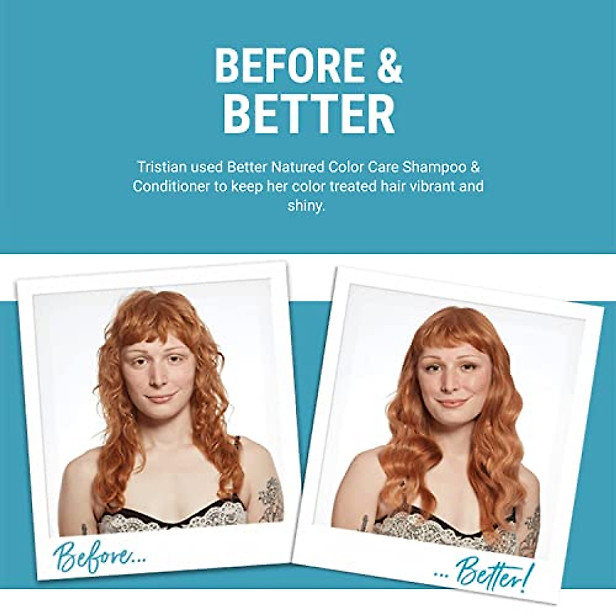 Better Natured Color Care Shampoo and Conditioner Set | Boost Radiance, Shine & Color Vibrancy | Color-Treated Hair | Vegan | Paraben Free | 10.1 Fl Oz