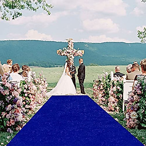 Wedding Decorations Aisle Runner for Wedding Ceremony Royal Blue Velvet Aisle Runner 15FTx2FT Party Runner Aisle Outdoor Aisle Hallway Wedding Runner for Bridal Shower Indoor Church Aisle Carpet