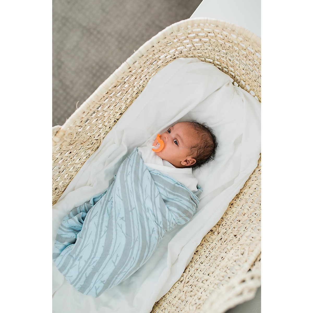 GRACED SOFT LUXURIES Extra Soft Muslin Swaddle Baby Blankets 70% Rayon from 30% Cotton 2 Pack (Woodland Forest)
