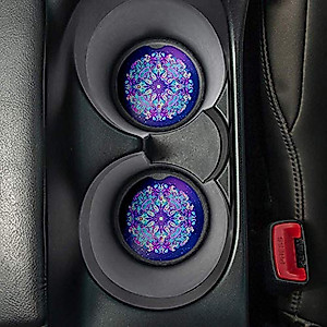 Scared Eye | Car Coasters for drinks Set of 2 | Perfect Car Accessories with absorbent coasters. Car Coaster measures 2.56 inches with rubber backing.