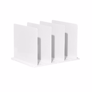 RHBLME Adjustable Shelf Dividers, Plastic Handbag and Purse Organizer, Spacing and Detachable Handbag Organizers for Closets, Space Saving Closet Storage System