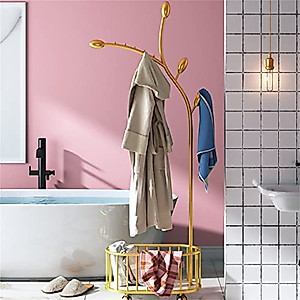 DOUBAO Coat Rack Floor Bedroom Corner Home Living Room Movable Multi-Functional Storage Corner Hanger