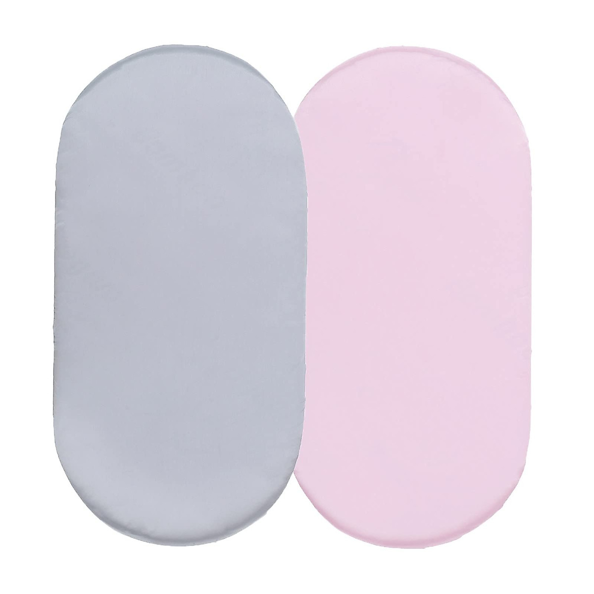 CsgrFagr 2PCS Newborn Baby Mose Basket Sheet Bassinet Sheet Cradle Sheet Pram Bassinet Pads Traveling Must Haves (Pink, One Size)