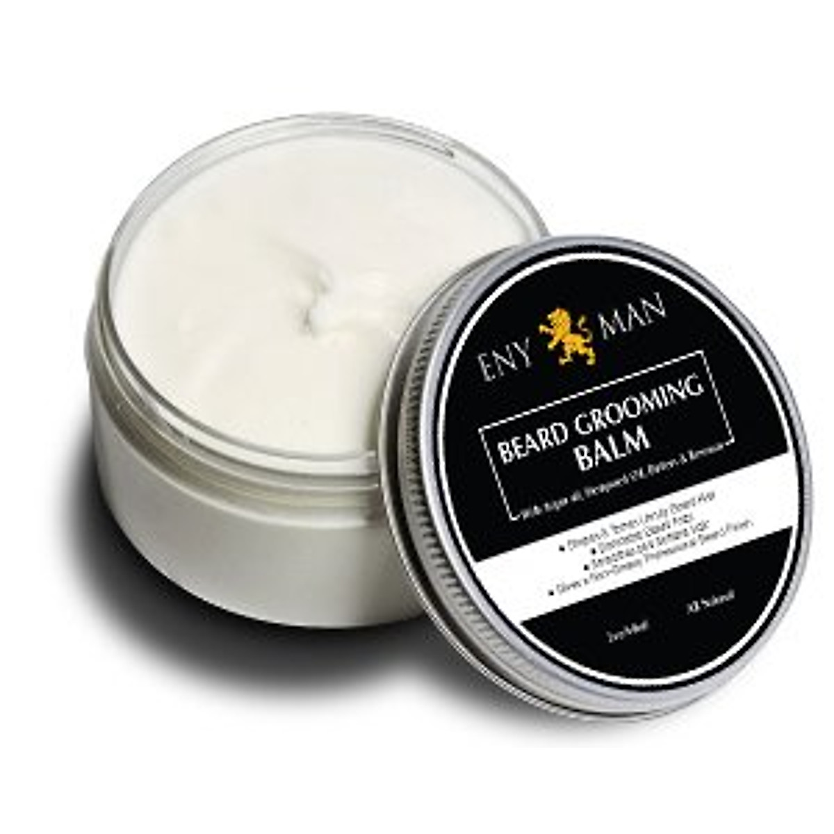 Beard Grooming Balm Leave-in Conditioner - Natural & Organic-2oz Best Facial Hair & Mustache Grooming Wax - Beard Balm with Argan Oil Butter BeesWax