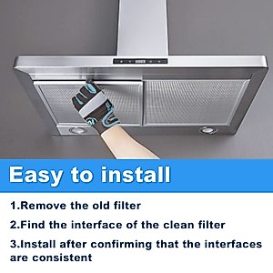 Range Hood Filter Replacement for Broan Model BPS1FA30, 99010299-11-3/4" X 14-1/4" X 3/8" for NuTone Allure WS1 QS2 and Broan QS1 30" Range Hoods (2-Pack)