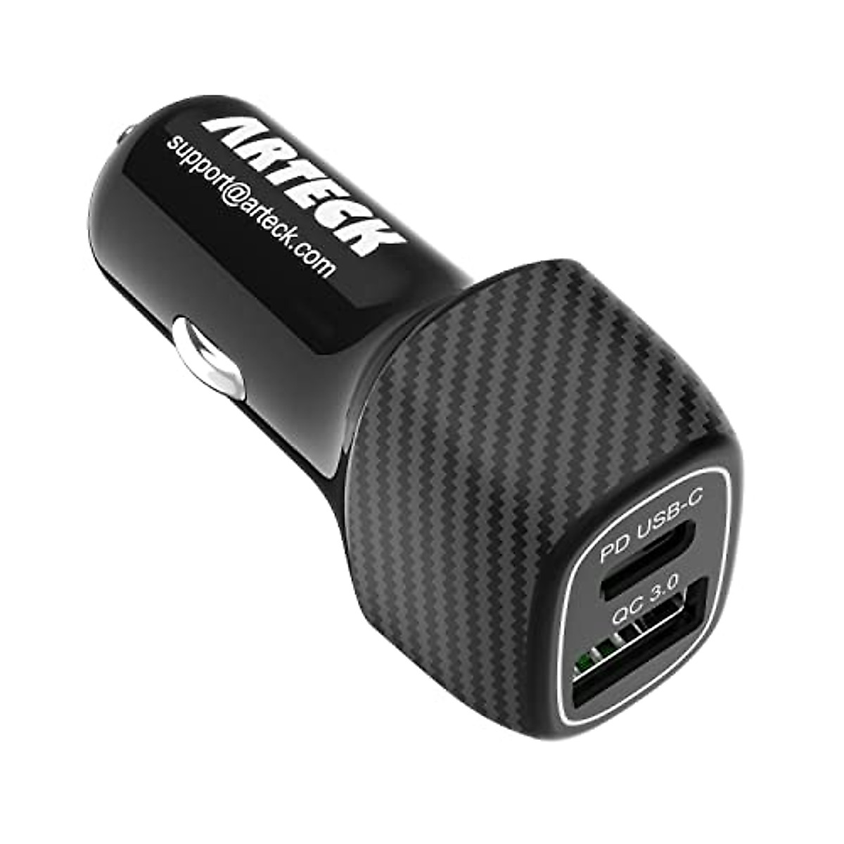 Car Charger, Arteck 40W/8A PD USB-C/Quick Charge 3.0 USB Port Adapter with 2 USB Port, Compatible iPhone 14 14 Pro 13 13 Pro Max 13 Mini 12 11 SE Xs Xr X, iPad, Samsung Galaxy Note Other Smartphone