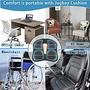 Chair Seat Cushion-Pressure Relief Seat Cushion for Long Sitting Hours on Office, Home Chair, Car Memory Foam Office Chair Cushion for Back, Coccyx, Tailbone Pain Relief