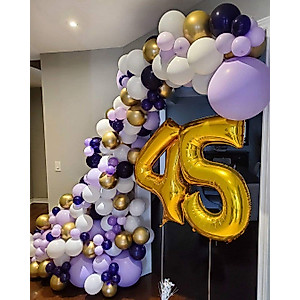 50pcs Gold Chrome Balloons 14 Inch Metallic Latex Balloons for Party, Wedding, Birthday & Bridal