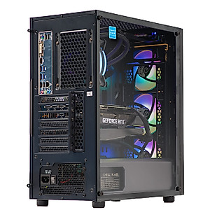 Velztorm Archux Gaming and Entertainment Desktop PC (AMD Ryzen 7 3700X 8-Core, 16GB RAM, 1TB PCIe SSD + 3TB HDD (3.5), RTX 3060, 4xUSB 3.1, 1xUSB 3.0, 2xHDMI, Win 10 Home), black