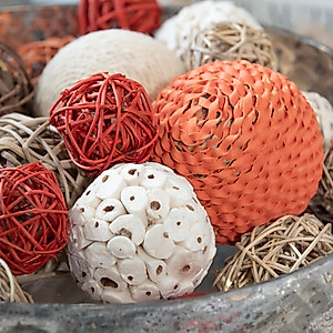 ANDALUCA Decorative Balls Bag Bowl Filler Home Decor (Orange)