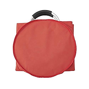 HOMEAMY 82L Large Thicken Laundry Basket Collapsible Fabric Laundry Hamper Foldable Heavy Duty Clothes Bag Portable Washing Bin Waterproof Cloth Hampers Storage with Durable Aluminum Handles (Red)