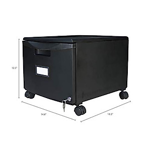 Storex 61264A01C File Cabinet, 1-Pack, Black