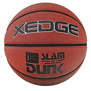 XEDGE Basketball Size 5/6/7 Composite Leather Street Basketball Indoor Outdoor Game Ball with Needle,Pump and Carry Bag (red, Size 7)