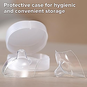 haakaa Nipple Shields for Nursing Nipple Shield for Breastfeeding with Storage Case Ultra-Thin Food-Grade Silicone (24mm, 2pk)