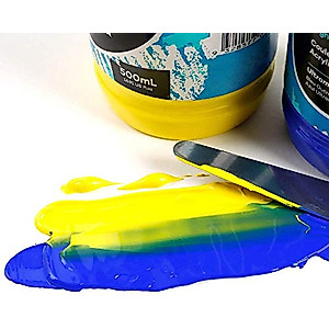 Mont Marte Signature Acrylic Color Paint Set, 12 x 16.9oz (500ml), Semi-Matte Finish, 12 Colors, Suitable for Canvas, Wood, Fabric, Leather, Cardboard, Paper, MDF and Crafts