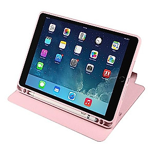 Tablet PC Case Clear Back Case Compatible with iPad Air 2/Air 1 for iPad 2018 2017 9.7" with Pen Holder, 360 Degree Swivel Stand Folio Flip Smart Tablet Cover Auto Sleep/Wake Tablet Case Tablet home (