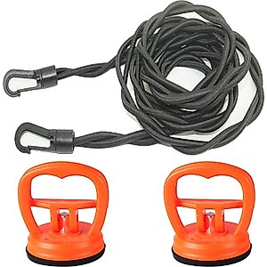Bungee Clothesline | Braided Cord Travel Clothesline Travel Bungee Cord Laundry Clothesline (with 2 Strong Suction Cups) For Hotel Travel,Camping + Laundry Room,No Safety Pins Needed,Indoor or outdoor