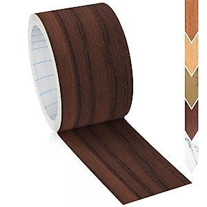 GSCIT Club Wood Grain Repair Tape, 2.4 inch X 15ft Self Adhesive Walnut Grain Repair Patch for Tables, Chairs, Baseboards, Doors, Windows, Floors, Handicraft DIY.