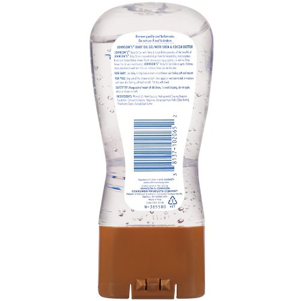 Johnson's Baby Oil Gel Enriched with Shea and Cocoa Butter, Great for Baby Massage, 6.5 fl. oz