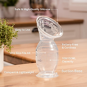 haakaa Manual Breast Pump for Breastfeeding, BPA Free, 4oz/100ml