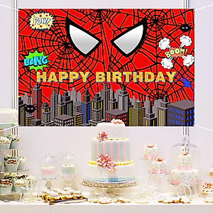 RoadSea Cartoon Sign Birthday Backdrop Banner - Kid Girl Boy Birthday Party Background - Cartoon Movie Theme Boy Birthday Party Photography Background Decorations - 6 x 4 Feet