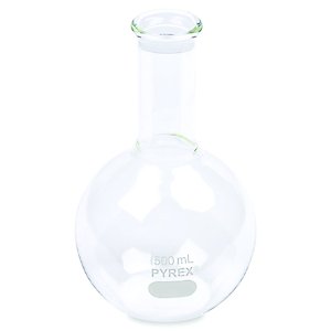 Corning Pyrex® #4060-500, 500mL Long Neck Boiling Flask, Flat Bottom and Tooled Mouth (Single)