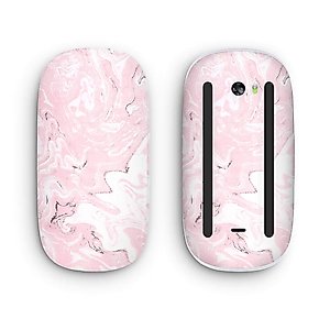 Design Skinz Mixtured Gray and Pink v9 Textured Marble Vinyl Decal Compatible with The Apple Magic Mouse 2 (Wireless, Rechargable) with Multi-Touch Surface