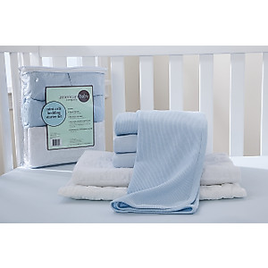 American Baby Company Portable/Mini-Crib Starter Set, Blue, for Boys and Girls