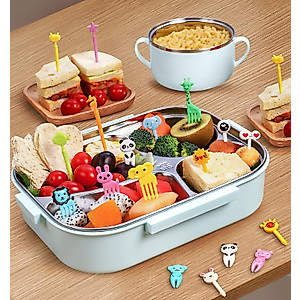 120PCS Animal Food Picks for Kids, Vicuna R Toddler Food Picks BPA-Free, Fun Kids Food Picks for Bento Box, Reusable Cute Fruit Toothpicks, Kids Lunch Accessories Decorations