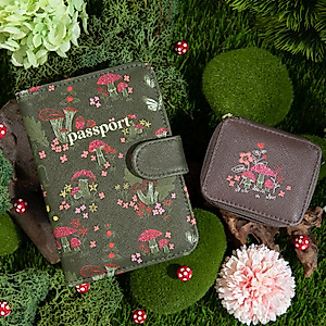 Miamica Foldable Travel Laundry Bag, Mushroom Garden Multicolor Flowers – Lightweight, Durable Design with Drawstring Closure, One Size