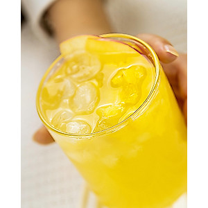 LUXU Drinking Glasses 19 oz, Thin Highball Glasses Set of 6,Clear Tall Glass Cups For Water, Juice, Beer, Drinks, and Cocktails and Mixed Drinks