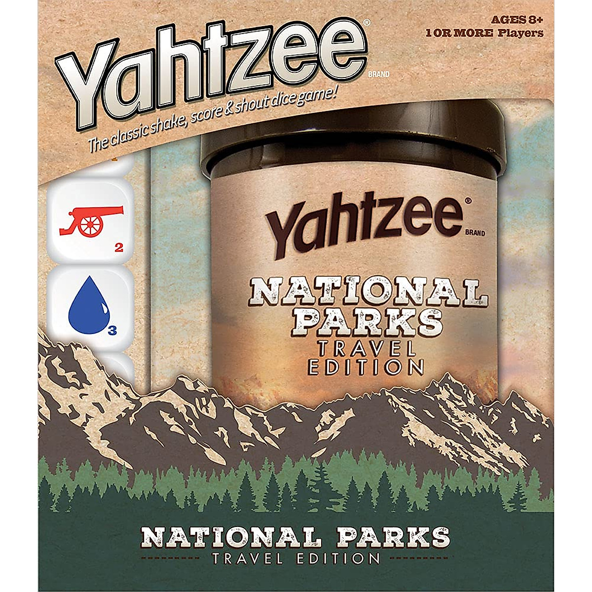 YAHTZEE National Parks Travel Edition | Classic Yahtzee Dice Game with a National Parks Theme | Perfect Travel Game for Families | Celebrate US National Parks Service