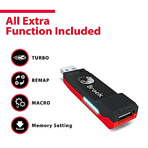 Brook Wingman NS Lite Converter- Support Xb Series X/S/One/360, PS5/PS4/PS3, Xb Elite 1/2, Switch Pro Controllers on Switch and PC(X-Input) Gaming Console, Supports Remap, Marco, and Adjustable Turbo