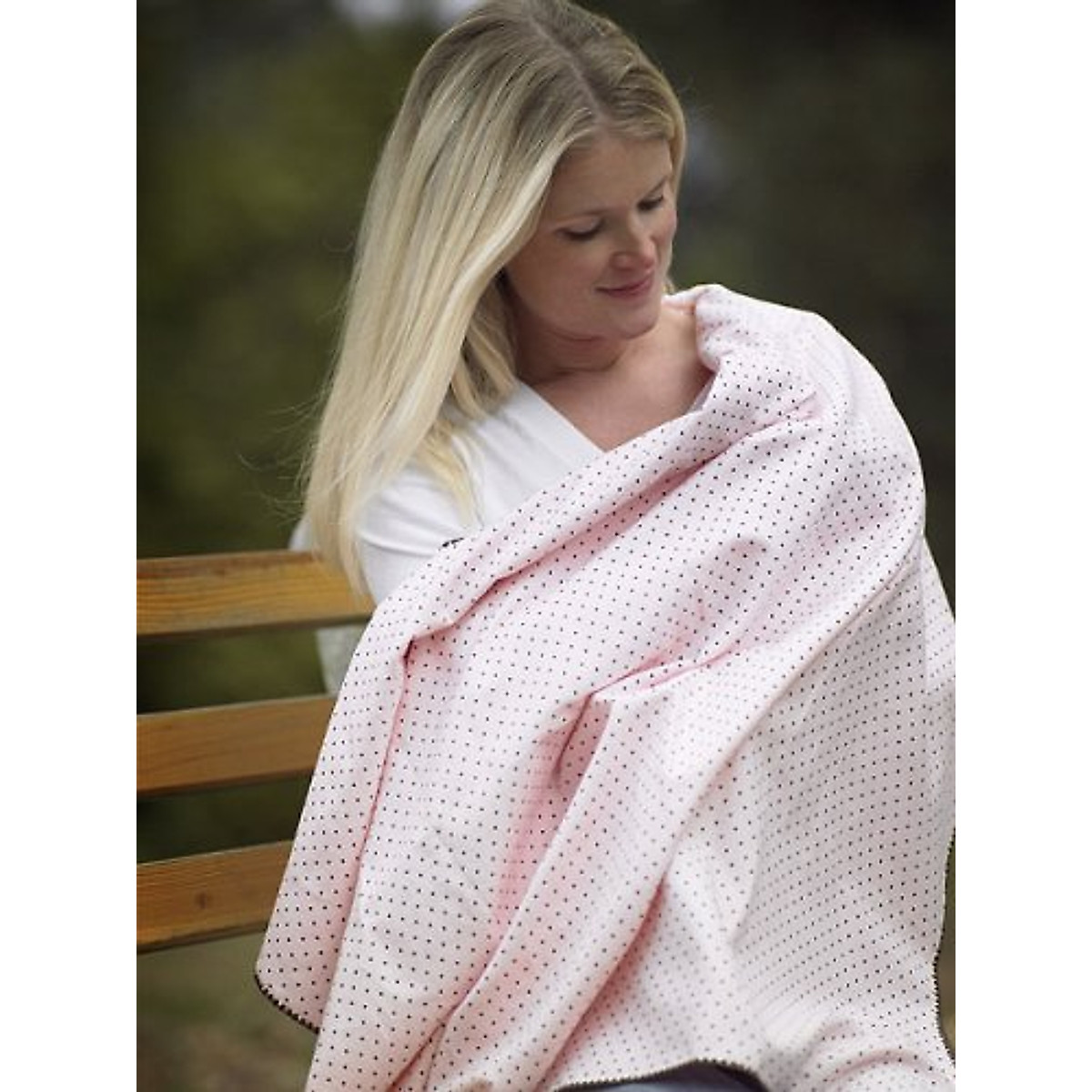 SwaddleDesigns Large Receiving Blanket, Ultimate Swaddle for Baby Girls, Softest US Cotton Flannel, Best Shower Gift, Made in USA, Brown Polka Dots on Pastel Pink (Mom's Choice Award Winner)