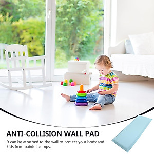 DECHOUS 3D Anti-Collision Wall Padding for Kids, 5Pcs Upholstered Wall Panels, Peel and Stick Headboard Panels Nursery Playroom Soft Wall Padded for Kids Room Wall Protection
