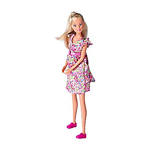 Simba 105733588 - Steffi Love Baby Surprise, Pregnant Doll with Baby Surprise, Boy, Girl, Twins, 3 Assorted Designs, Only One Item Supplied, Over 11 Pieces, 29 cm, from 3 Years