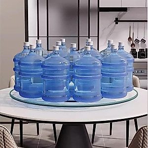 EMENAR Round Glass Lazy Susan Tabletop Rotating Serving Tray Heavy Duty Dining Table Turntable Transparent Serving Plate 20in-40in (Size : 100cm(40inch))