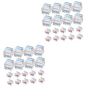 Didiseaon 180 Pcs Jewelry Beads Beaded Jewelry Bulk Glass Beads Bracelet Accessories Cube Glass Charms Jewelry Finding Bead Gemstone Beads Ab Beads Loose Beads Bracelet Making Kit Delicate