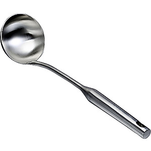 TBWHL Metal Soup Ladle 304 Stainless Steel Gravy Sauce Ladle with Long Handle for Kitchen 13.4"