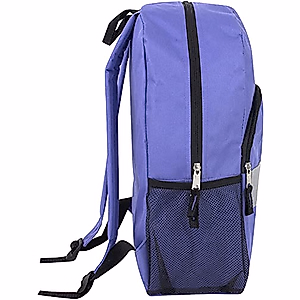 Trail maker Bulk Kids Reflective Backpack Wholesale 24 Pack Backpacks for School with Side Pockets, Padded