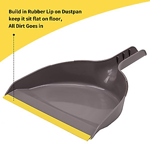 Broom and Dustpan Set,Indoor Broom with Dust pan Combo Set for Home,Angle Kitchen Broom for Floor Sweeping