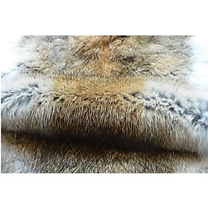 2pcs Natural Tanned Rabbit Fur Hide (10" by 12" Rabbit Pelt with Sewing Quality Leather)