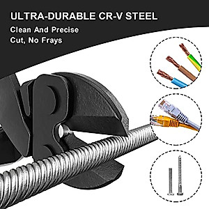Outivity 8" Cutting Pliers Wire Cutter Steel Cable Cuts Copper Wire, Rope Spring Wire Multi-Function Hand Tool For Electricians,Homes